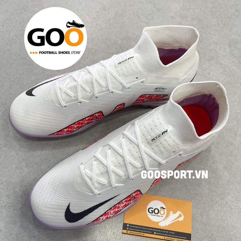 GIÀY ĐÁ BÓNG MBAPPE NIKE AIR ZOOM MERCURIAL SUPERFLY 9 TF TRẮNG XANH ...