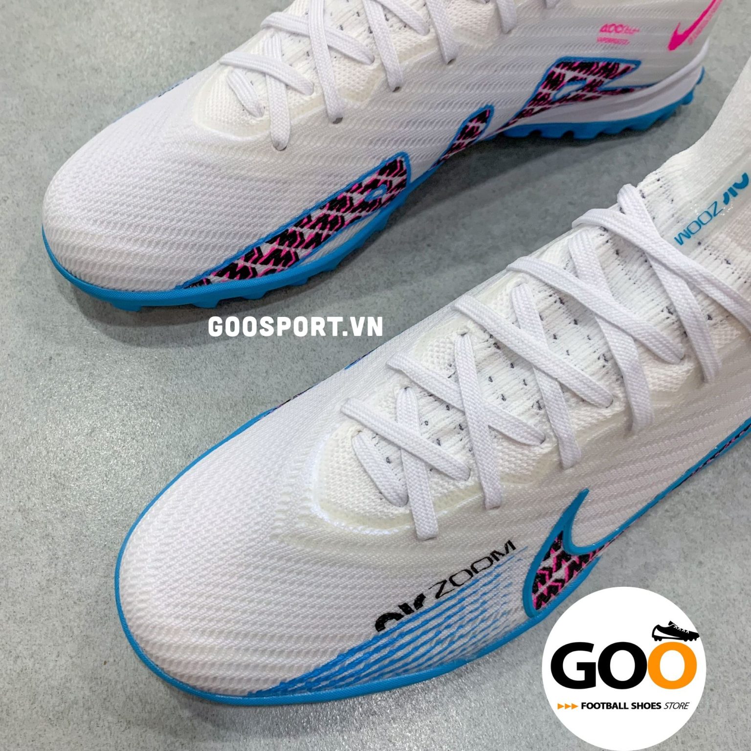 GIÀY ĐÁ BÓNG MBAPPE NIKE AIR ZOOM MERCURIAL SUPERFLY 9 TF TRẮNG XANH ...